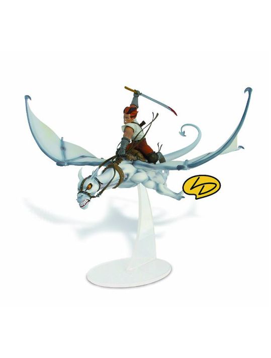 Figurine en Résine Lanfeust de Troy;lanfeust chevauchant sphax club passion