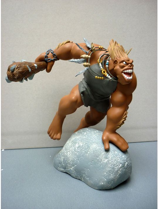 Figurine Hébus polychrome